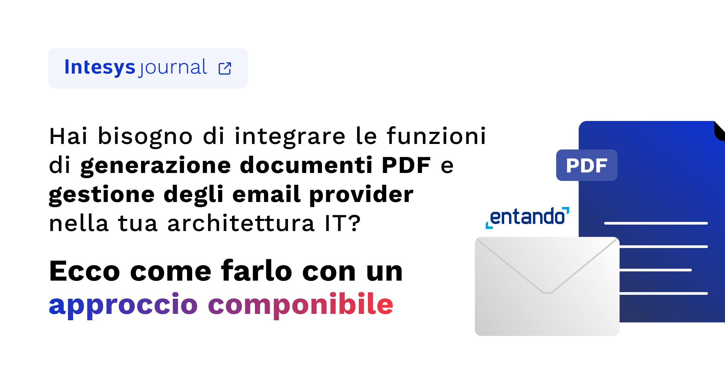 Gestire gli email provider e la generazione di documenti PDF